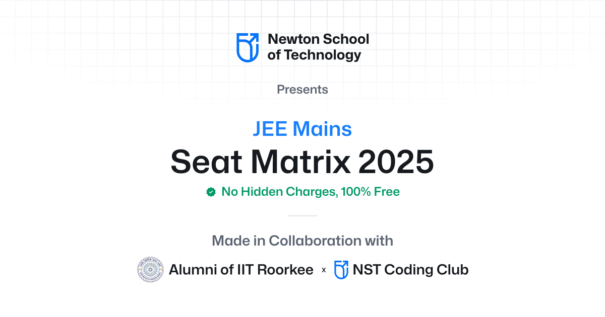 JEE Main and Advanced Seats Matrix Tool 2025: Explore Previous Year's ...